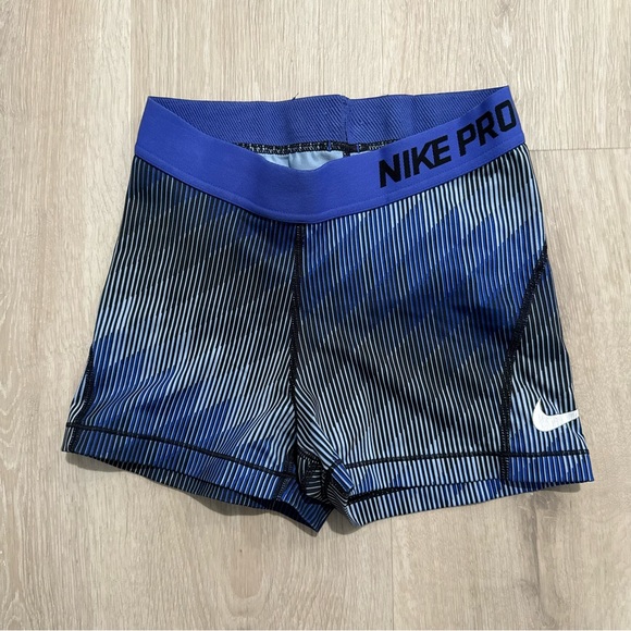 Nike | Shorts | Nike Pro Core Compression Blue Workout Athletic Yoga ...